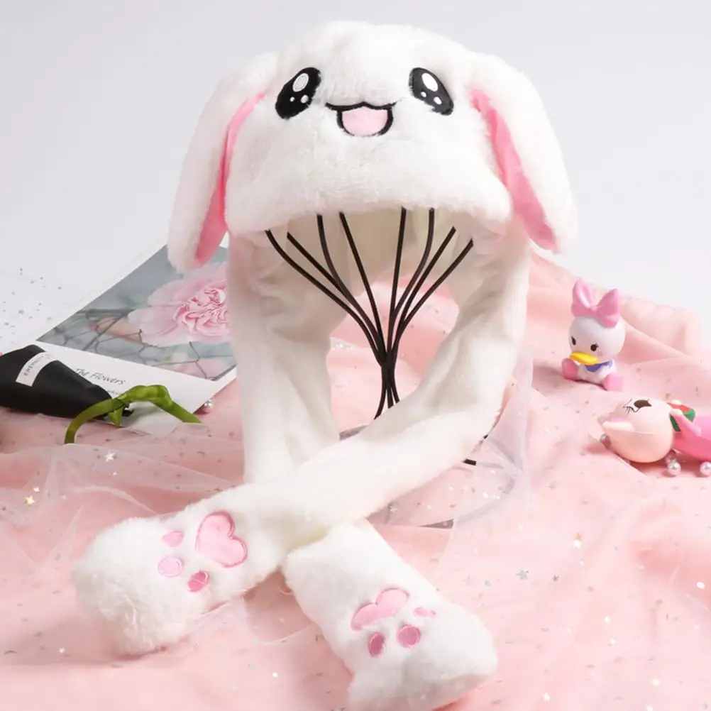 50cm-Bunny-Hat-Ear-Moving-Funny-Jumping-Hat-Bunny-Plush-Hat-Cap-for ...