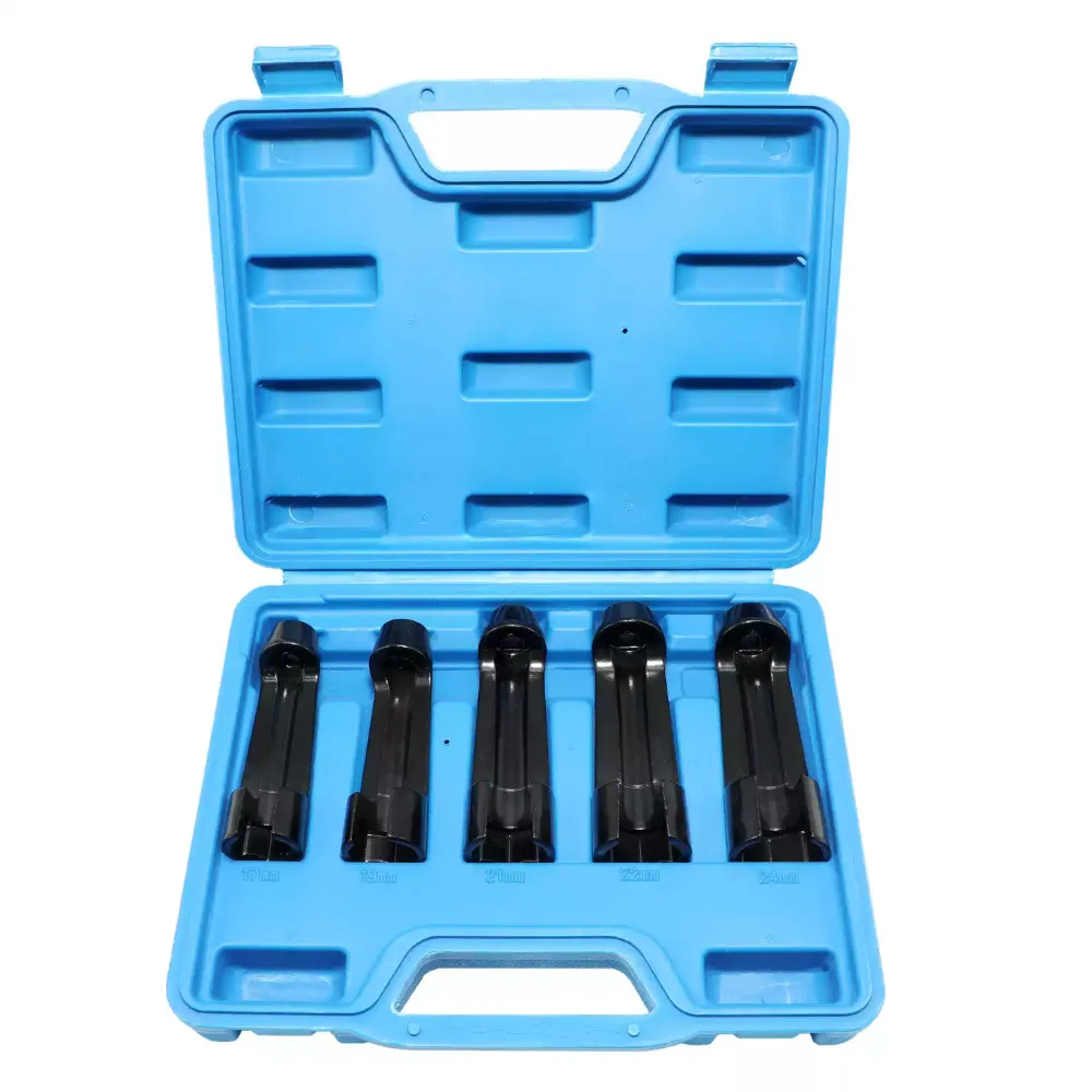 5Pc Oxygen Sensor Socket & Diesel Fuel Injection Pipe Wrench Set - 17 ...
