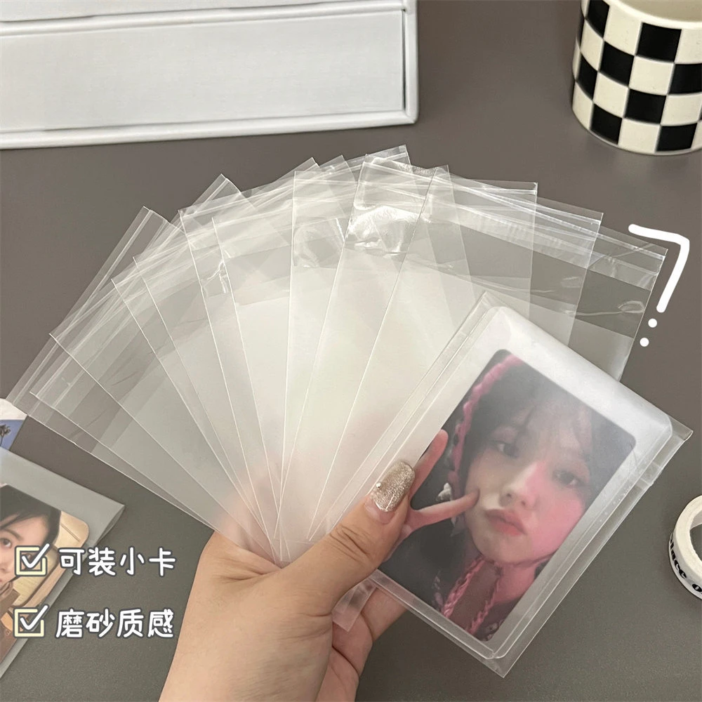 100Pcs-Transparent-Self-sealing-Opp-Bag-Kpop-Idol-Card-Holder-Storage ...