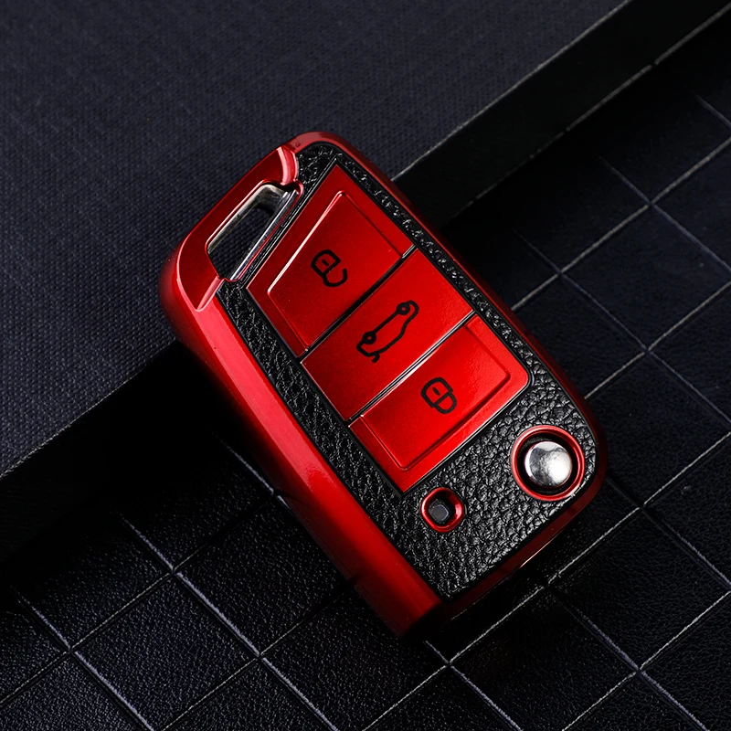 Soft-TPU-Leather-Car-Key-Case-Cover-for-Volkswagen-VW-Golf-7-MK7-Tiguan ...