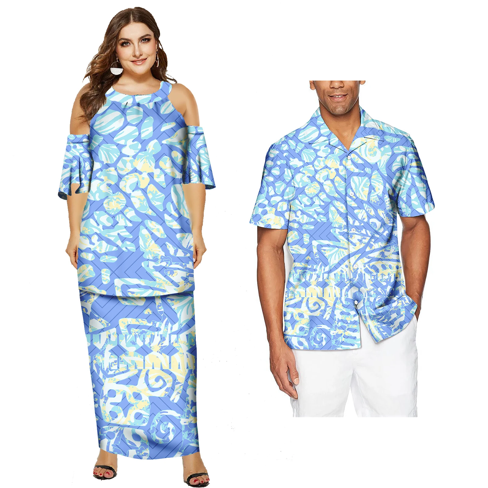 Lovers-Clothing-Custom-Polynesian-Tribal-His-and-Hers-Clothes-Casual-Women-Pacific-Island-Dress ...