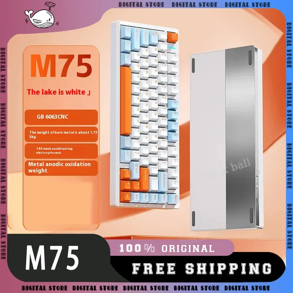 AULA-M75-Gamer-Mechanical-Keyboard-3mode-Bluetooth-Wireless-Keyboard ...