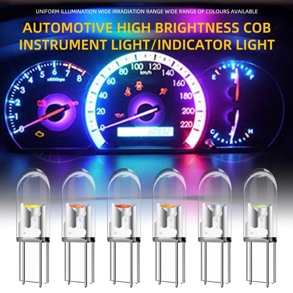 20-50Pcs-T5-W3W-LED-Instrument-Light-Super-Bright-COB-Chip-Car-Interior ...
