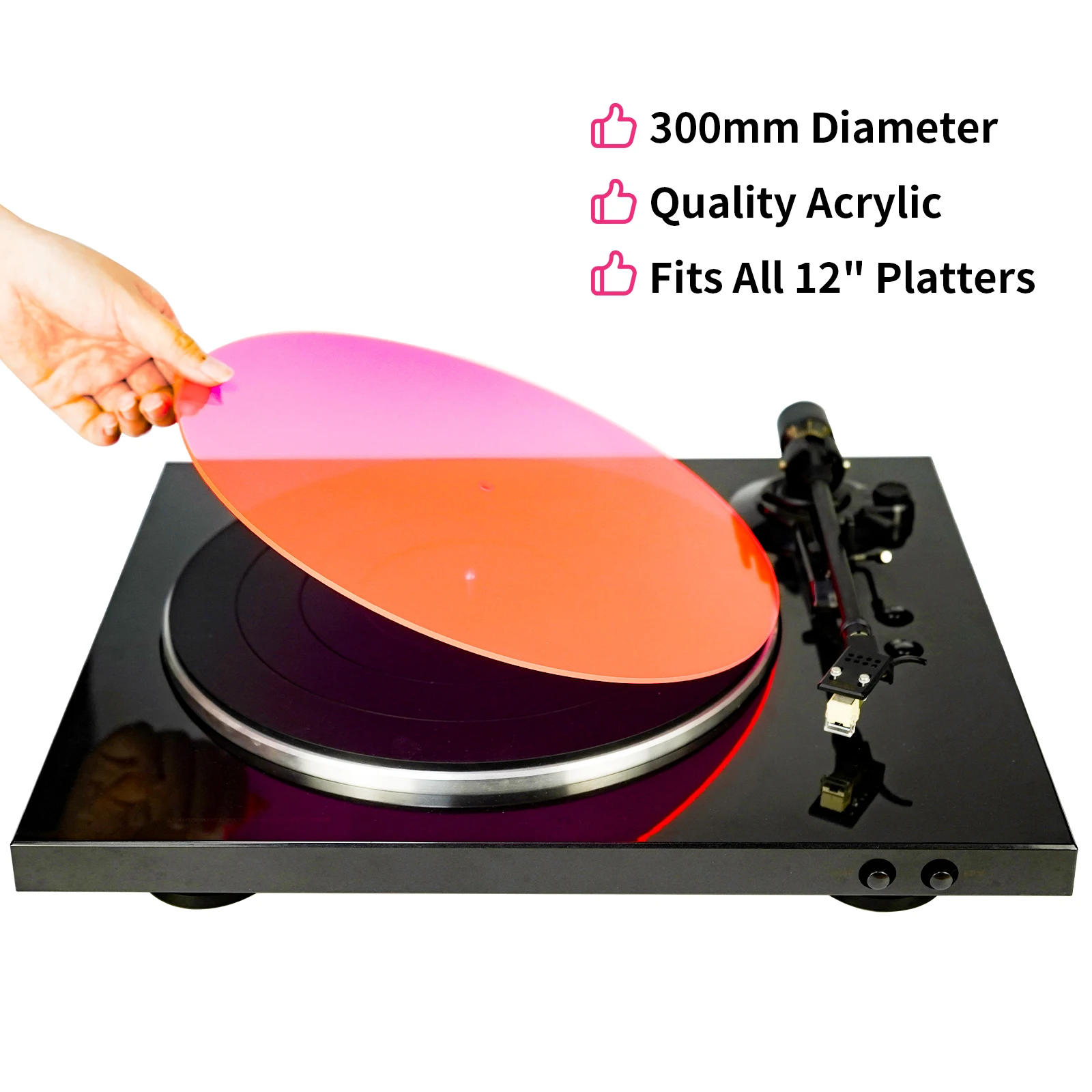 Anti-vibration-Creative-Acrylic-Pad-Vinyl-Record-LP-Antislip-Mat-for ...