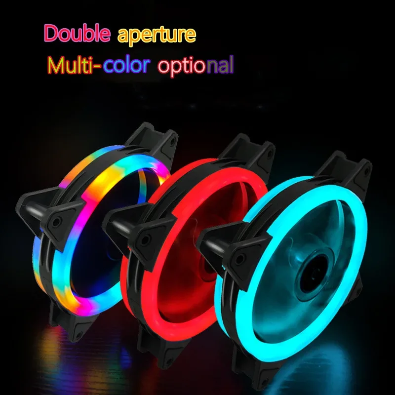 120mm PC Computer Case Fans Ultra Silent LED Cooling Fan 12VDC 3P IDE ...