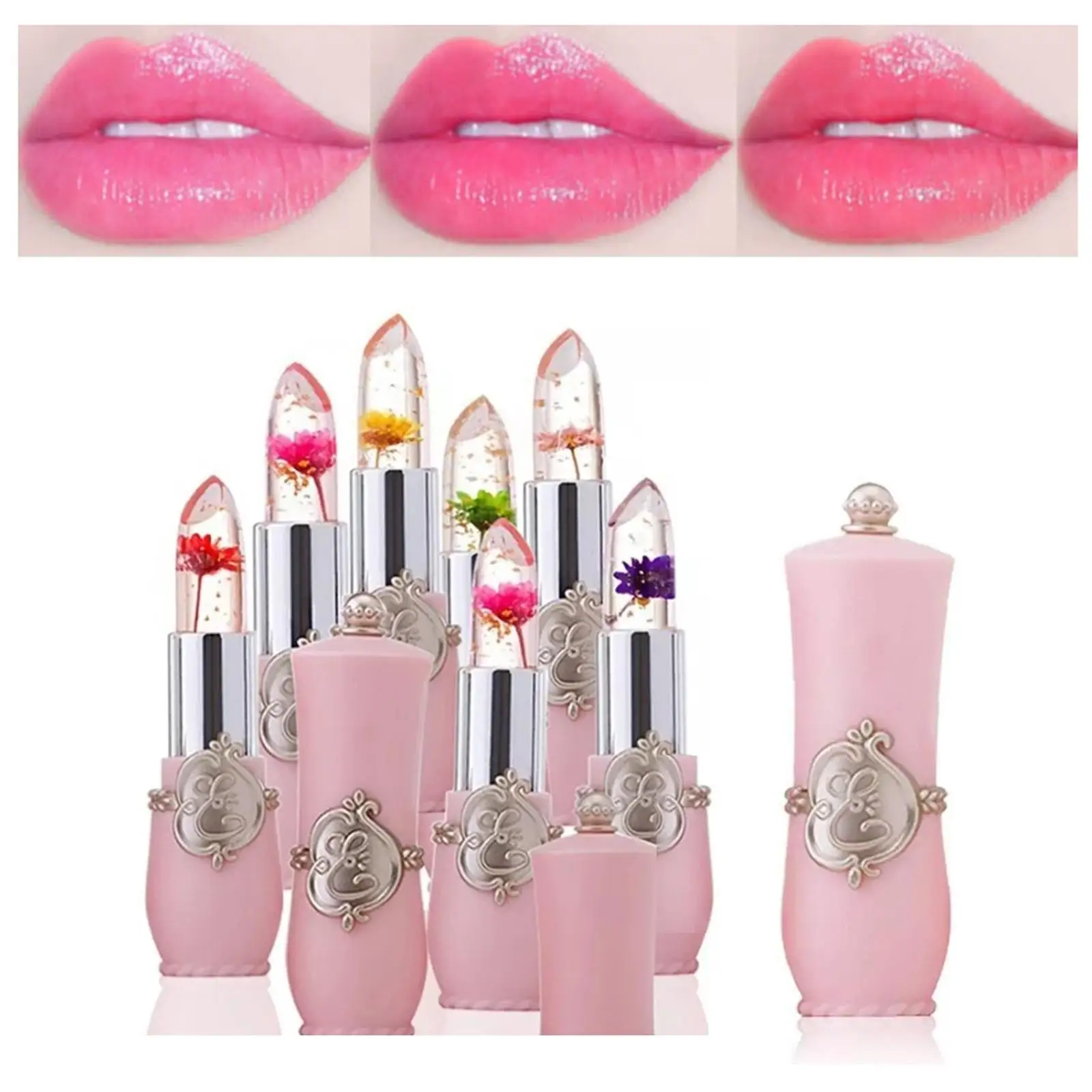 Jelly-Flower-Lipstick-Color-Changing-Lip-Gloss-Moistening-Lip-Crystal ...