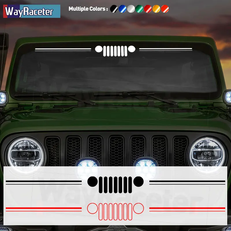 Reflective-Grill-Graphics-Vinyl-Decal-Car-Front-Windshield-Windscreen ...