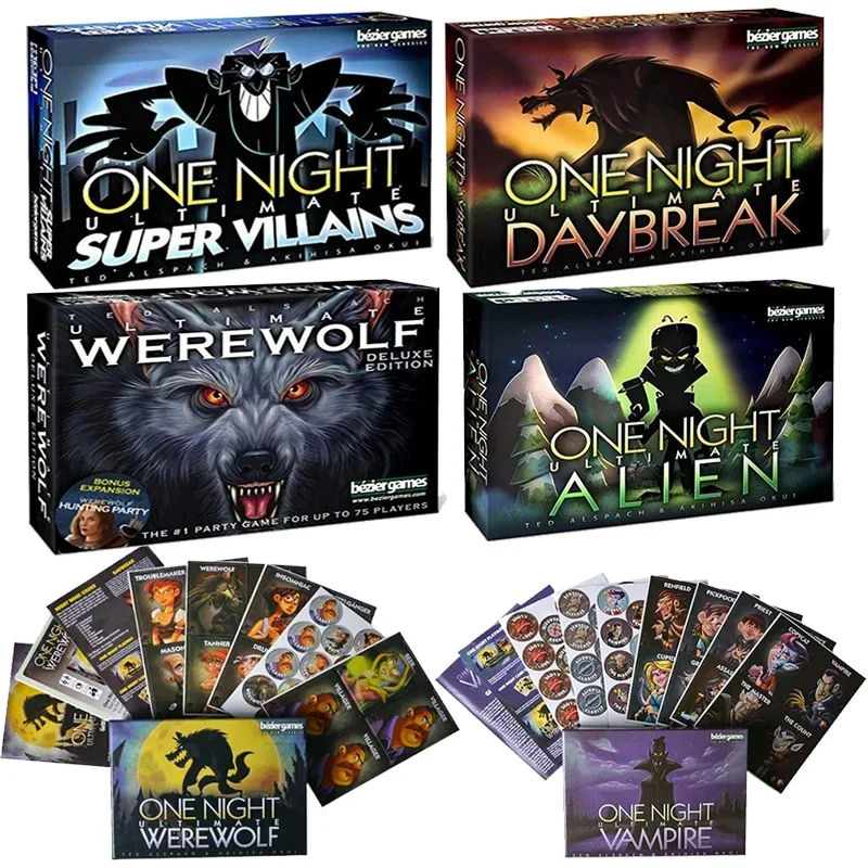 One-Night-Ultimate-Werewolf-Cards-Collection-Board-Game-Alien-Super ...