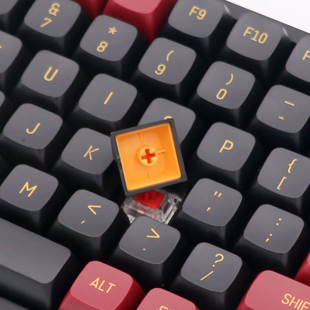 CSA-Profile-150-Keys-PBT-Keycap-Black-Red-Dye-Subbed-Custom-DIY-KeyCaps ...