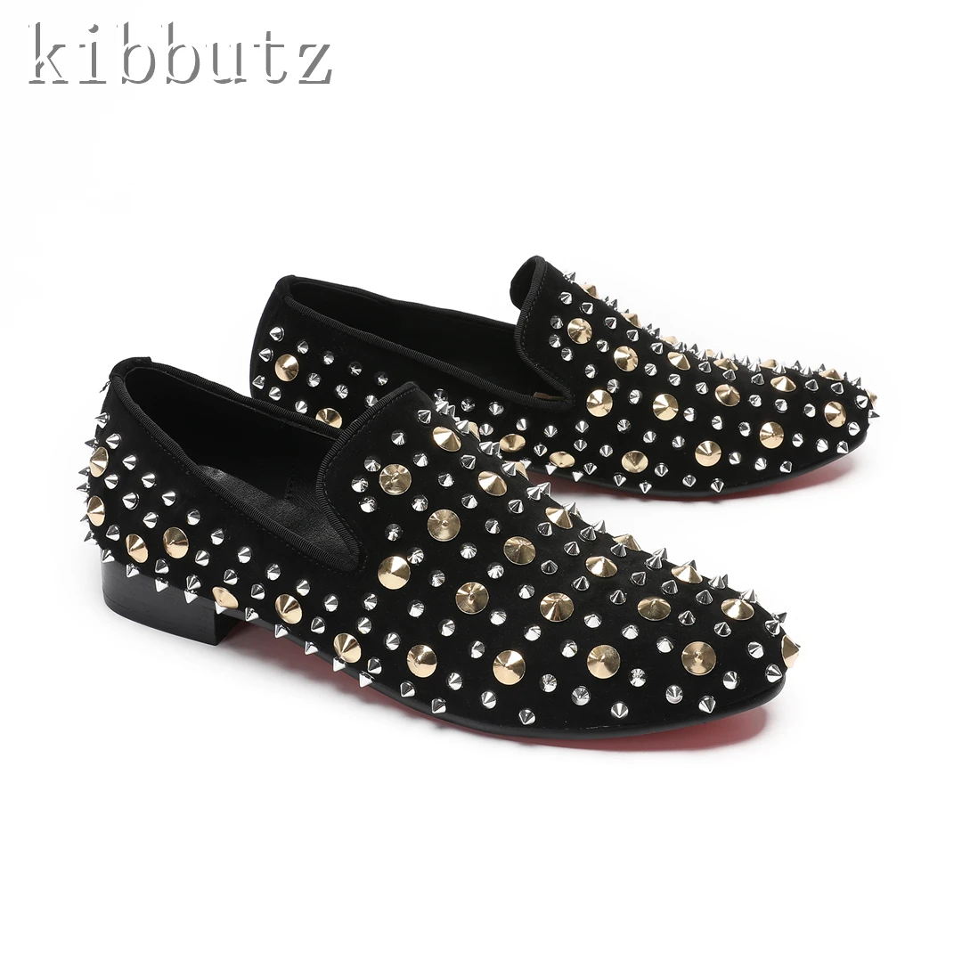 Men-New-Round-Toe-Rivets-Loafers-Luxury-Genuine-Leather-Spikes-Flats ...
