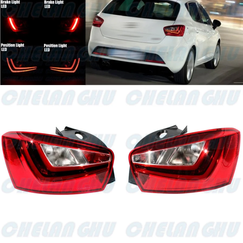 LED-Tail-Light-For-SEAT-Ibiza-2013-2014-2015-2016-2017-Pair-L-R-Rear ...