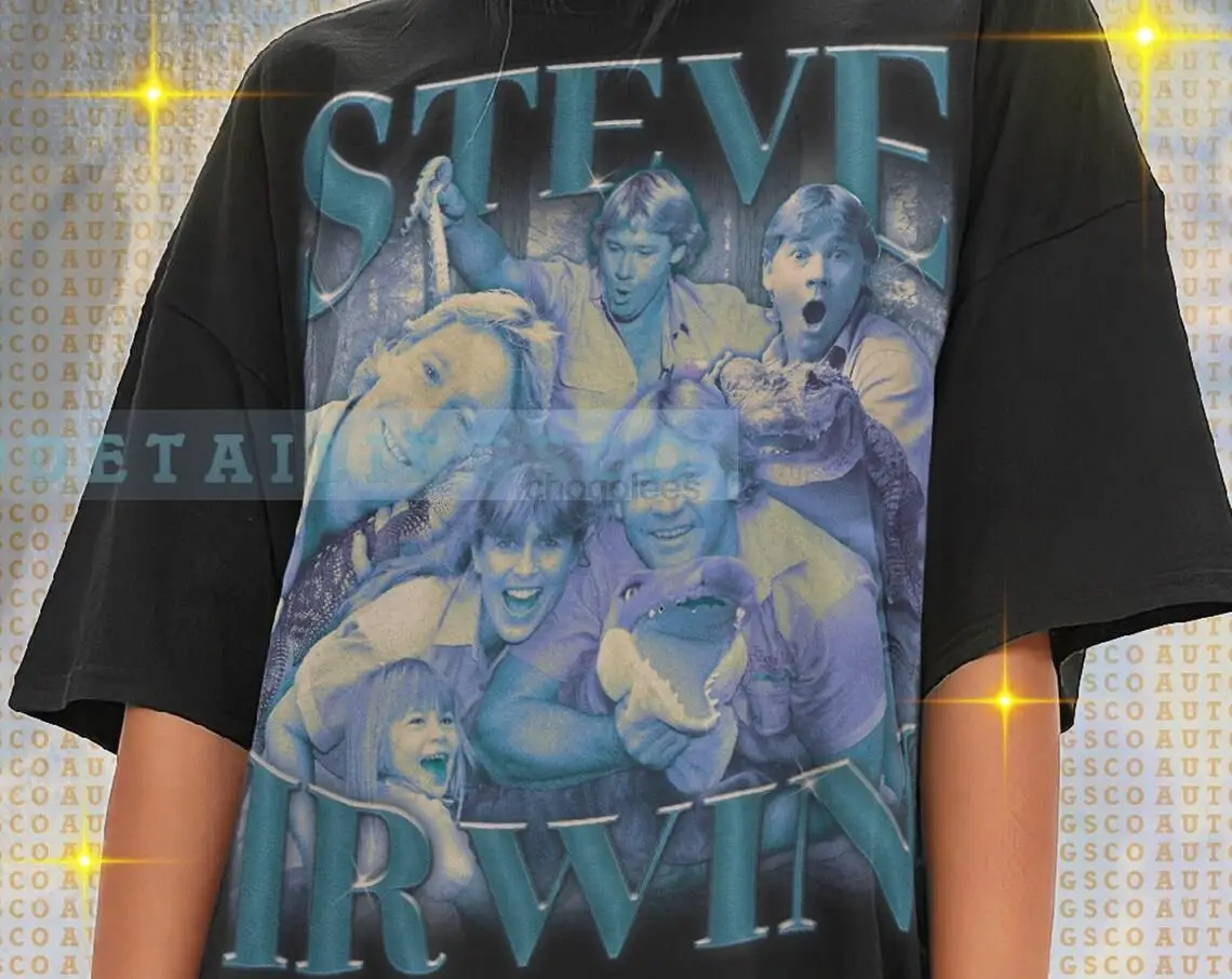 STEVE IRWIN Vintage Shirt Steve Irwin Homage Tshirt Steve Irwin Fan ...