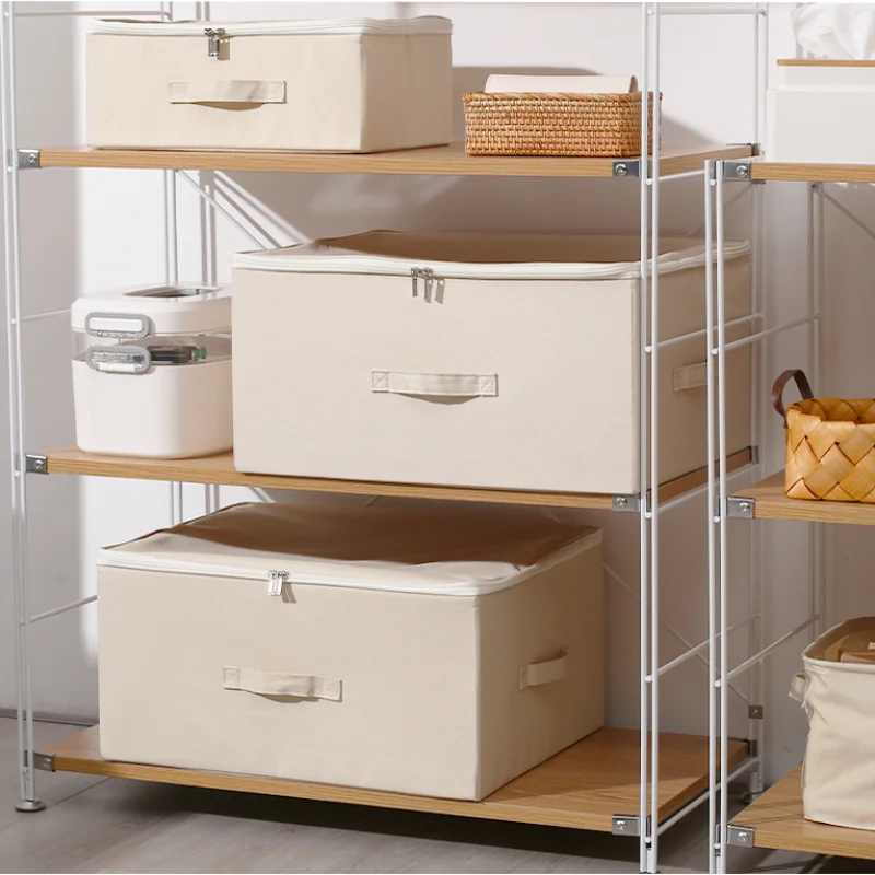 Closet Comforters Zipper Storage Box Wardrobe Clothes Organizers with ...