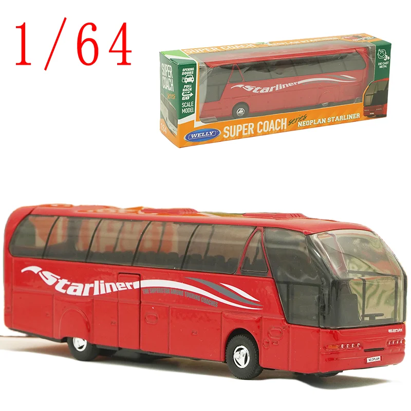 WELLY Diecast 1/64 Scale NEOPLAN Starliner Alloy Bus Car Model Play ...