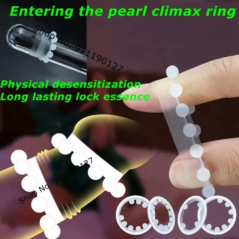 12-Bead-Penis-Ring-Delay-Ejaculation-Scrotum-Lock-Ring-G-point-Clitoral ...