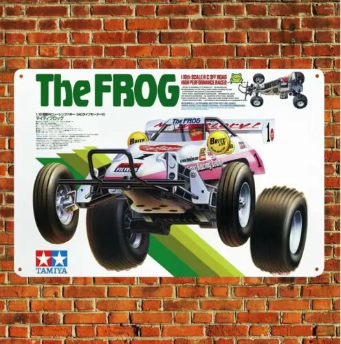 Metal-Poster-Vintage-Rc-Car-Tin-Sign-Plaque-Tamiya-The-Frog-Buggy ...