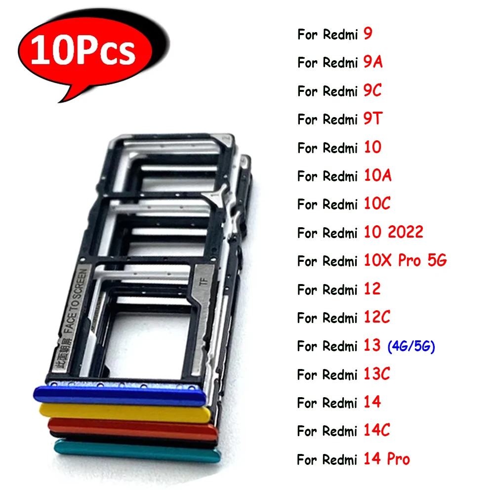 10Pcs，SIM Card chip slot drawer Tray drawer Holder Adapter Parts For ...