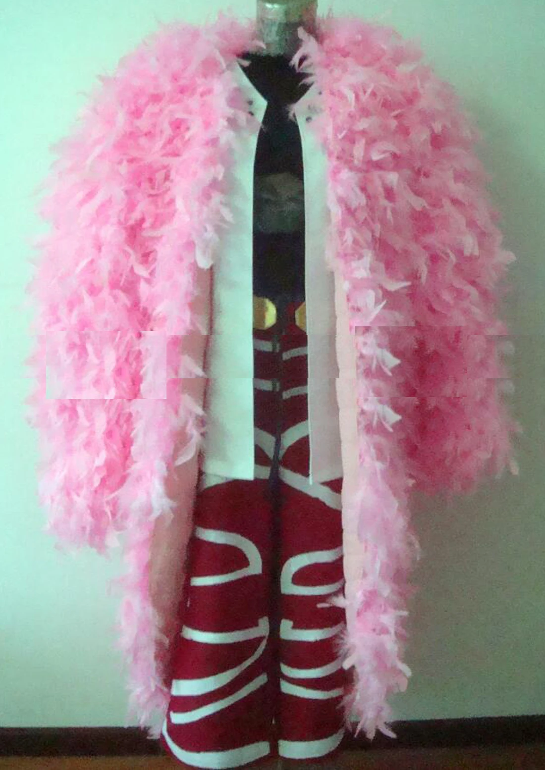 Anime Donquixote Doflamingo Costume Custom Made Joker Turkey Feather ...