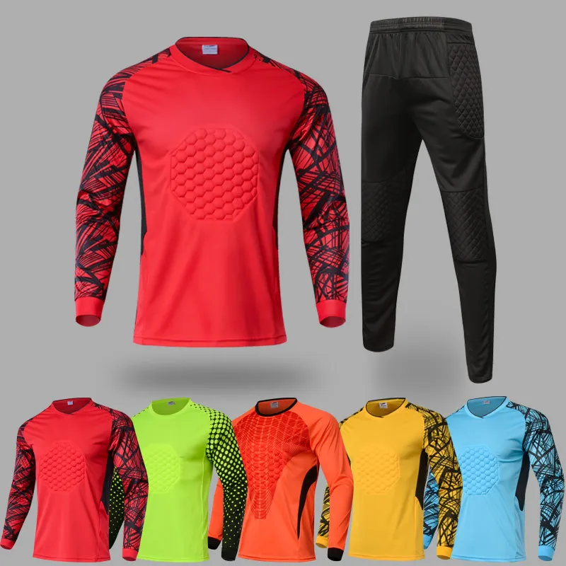 Adult-Kids-Football-Goalkeeper-Jerseys-Tracksuit-Custom-Men-Soccer ...