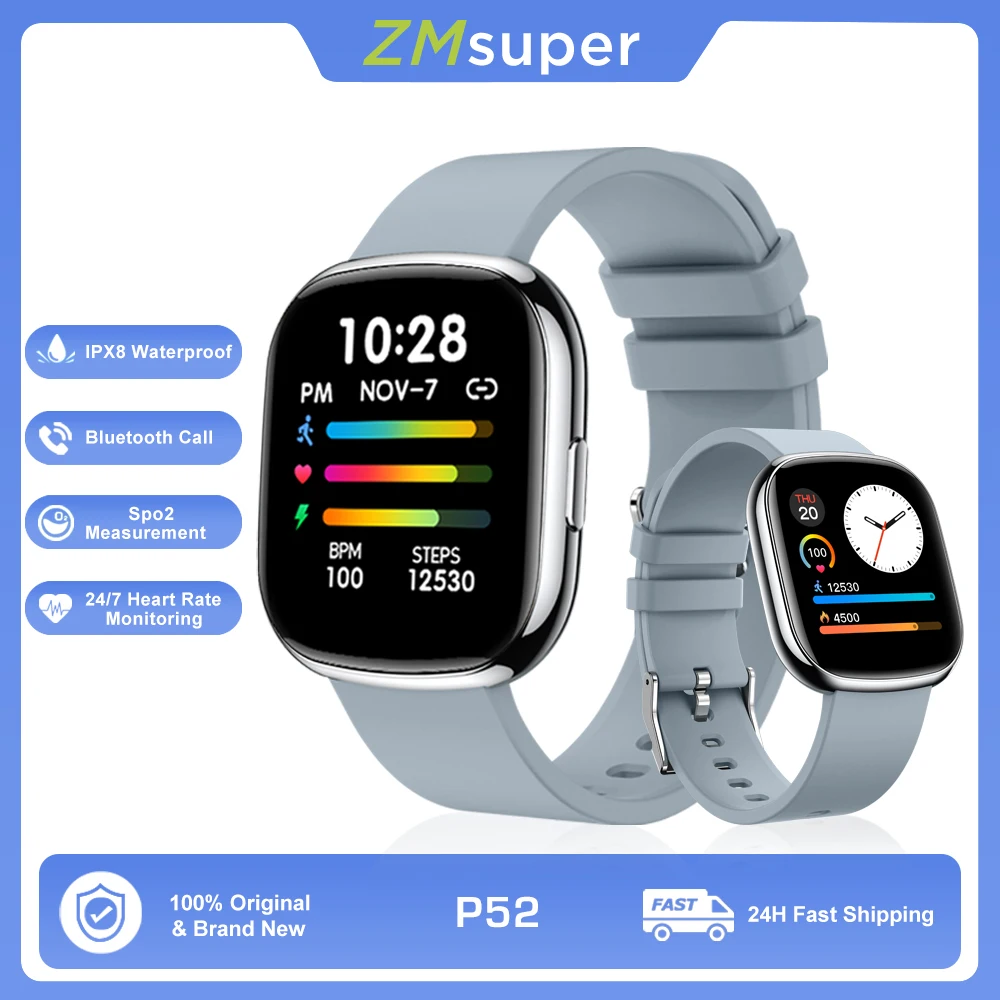 p52-Full-Touch-Screen-Men-Ladies-Smart-Watch-Compatible-with-Android ...