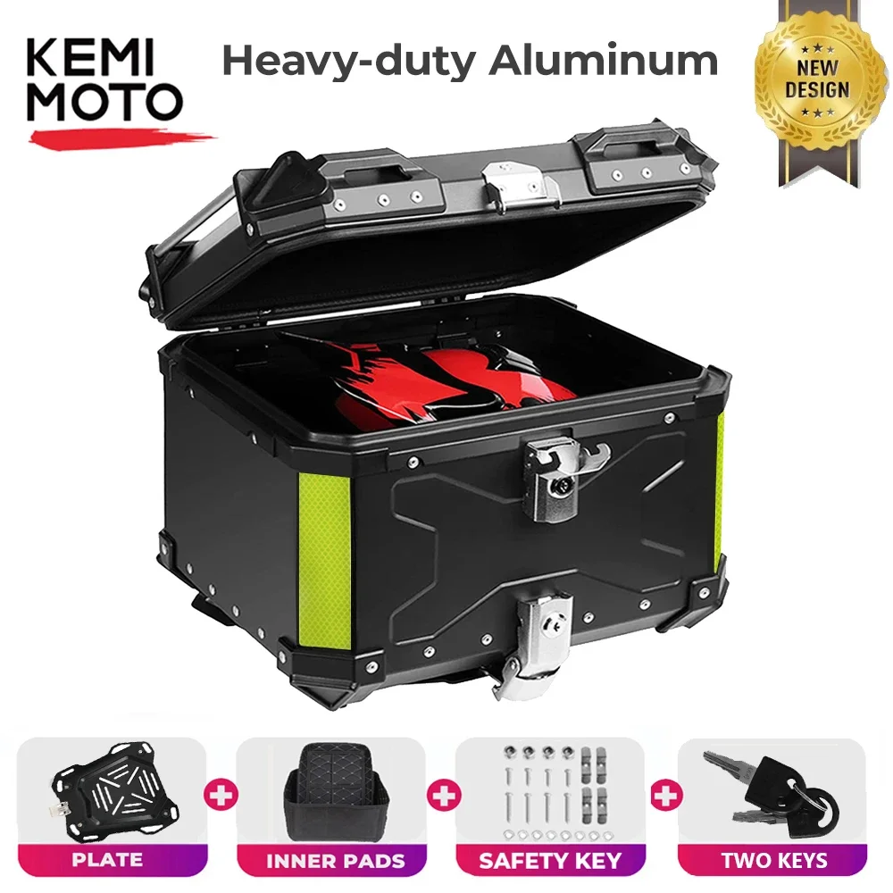 CNC-Aluminum-Motorcycle-Helmet-Box-Trunk-Top-Case-Travel-Luggage ...