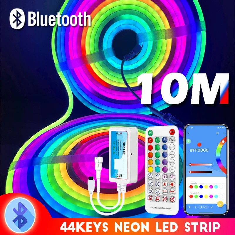 32-8FT-10m-Neon-Rope-Lights-RGBIC-84Led-M-Addressable-Neon-LED-Strip ...