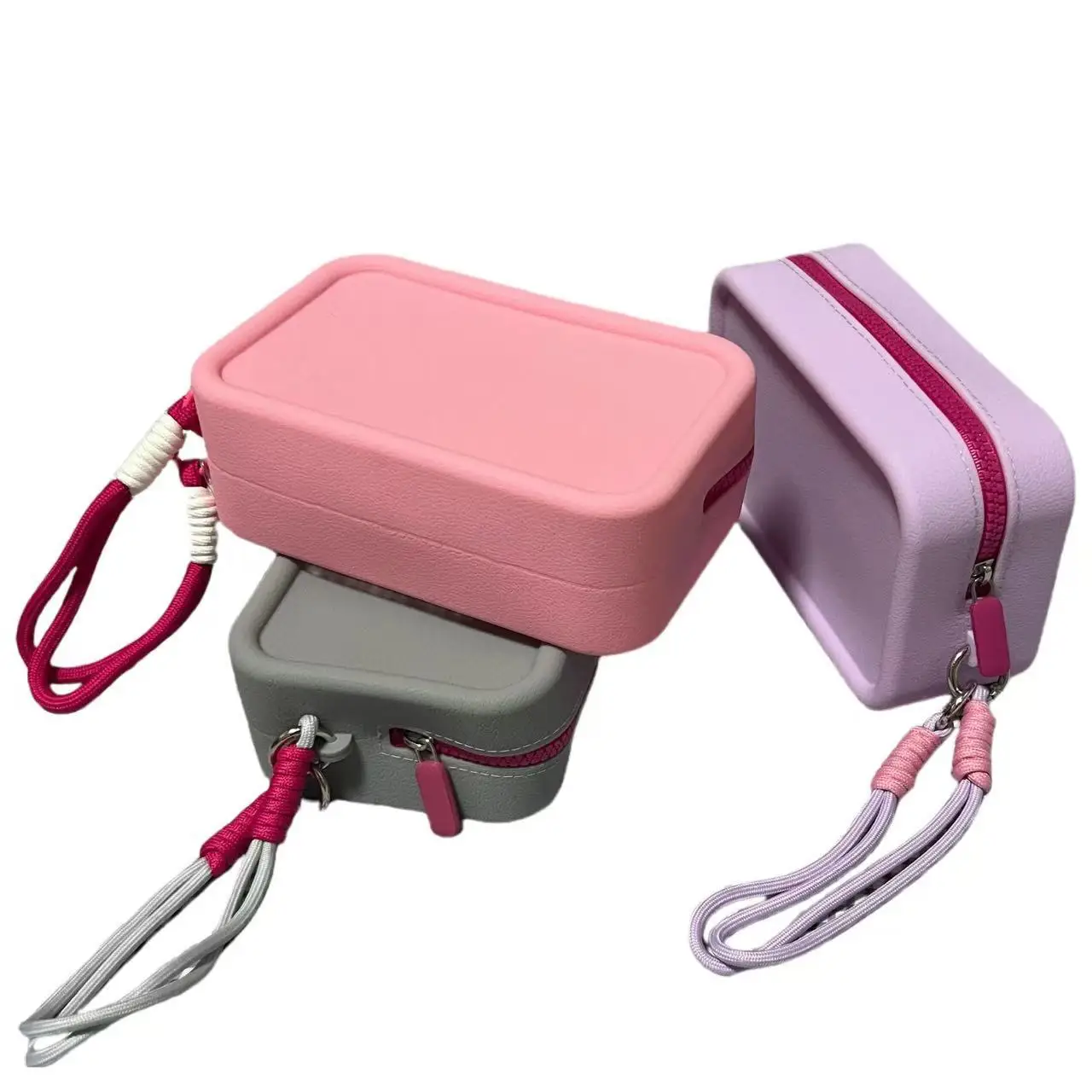 Silicone Organizer Bag Portable Carry-on Key ID Storage Bag Lipstick ...