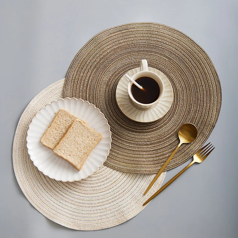 1pcs-Round-Table-Mat-Woven-Ramie-Placemats-Anti-Slip-Dining-Table-Mats ...