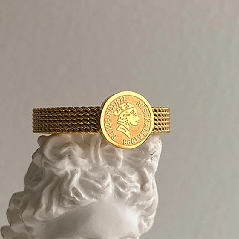 316L-Stainless-Steel-Filled-With-Gold-Plated-Portrait-Face-Rings-For ...