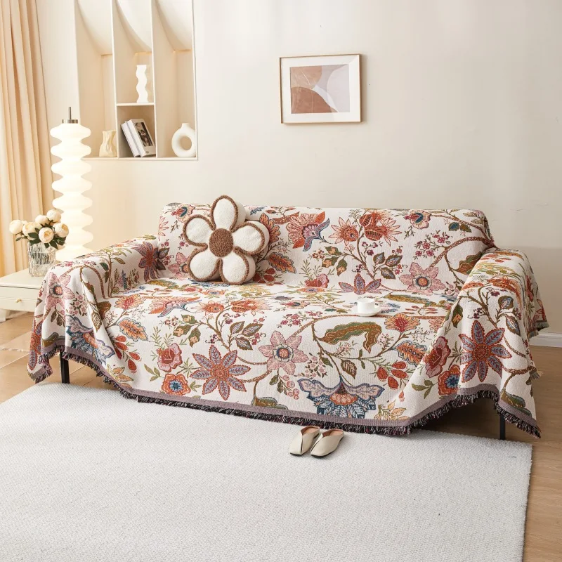 Cotton-and-Linen-Sofa-Towel-Boho-Style-Sofa-Cover-Retro-Flower-Cotton ...