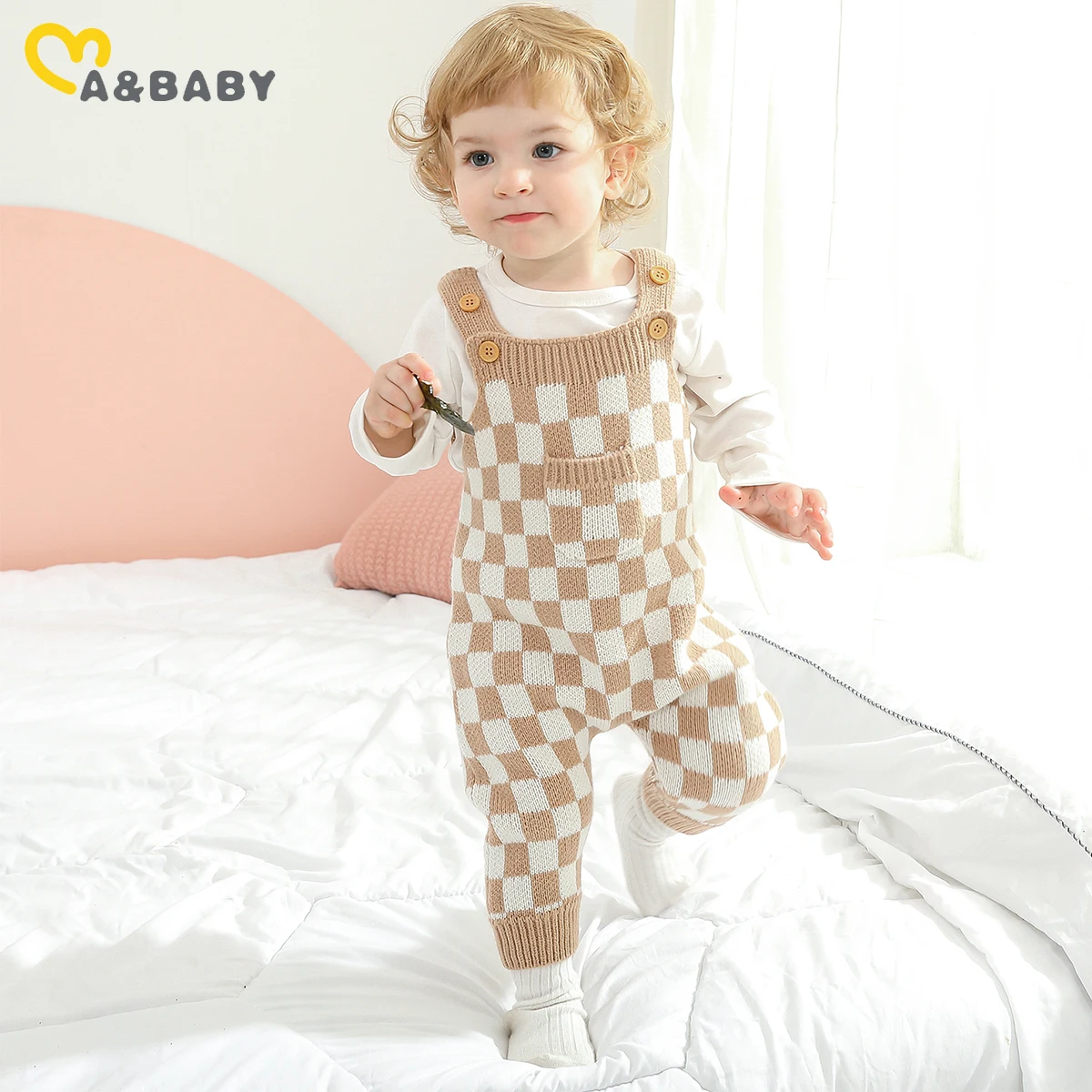 ma&baby 0-24M Knit Baby Overalls Newborn Infant Boy Girl Jumpsuit Warm ...