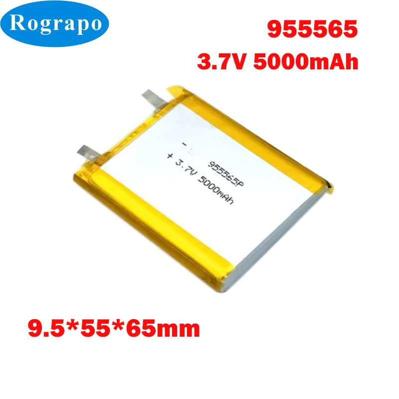 New 3.7V 5000mAh 955465 955565 Li-Polymer Battery Cell For Power Bank ...