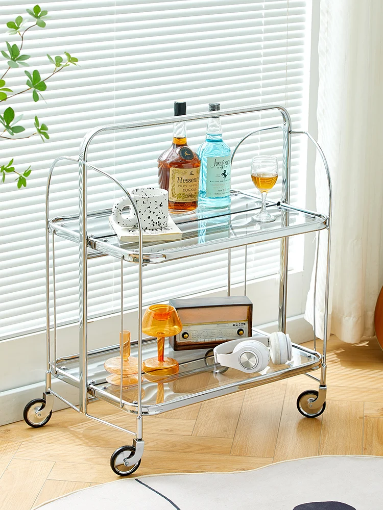 Nordic Home Living Room Sofa Side Table Folding Small Trolley Tables ...