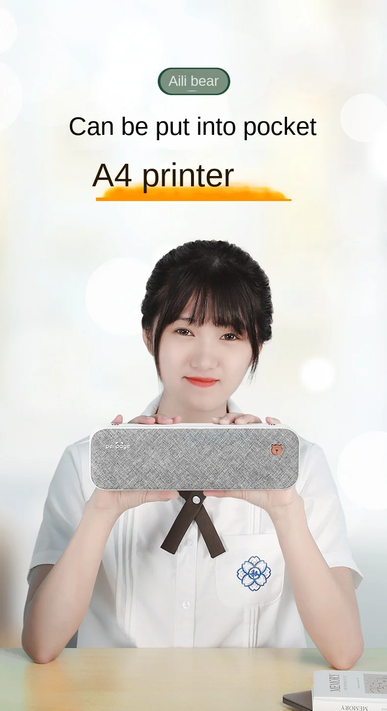 Papier à 2roll à sec rapide - Mini imprimante A4 Portable sans encre ...