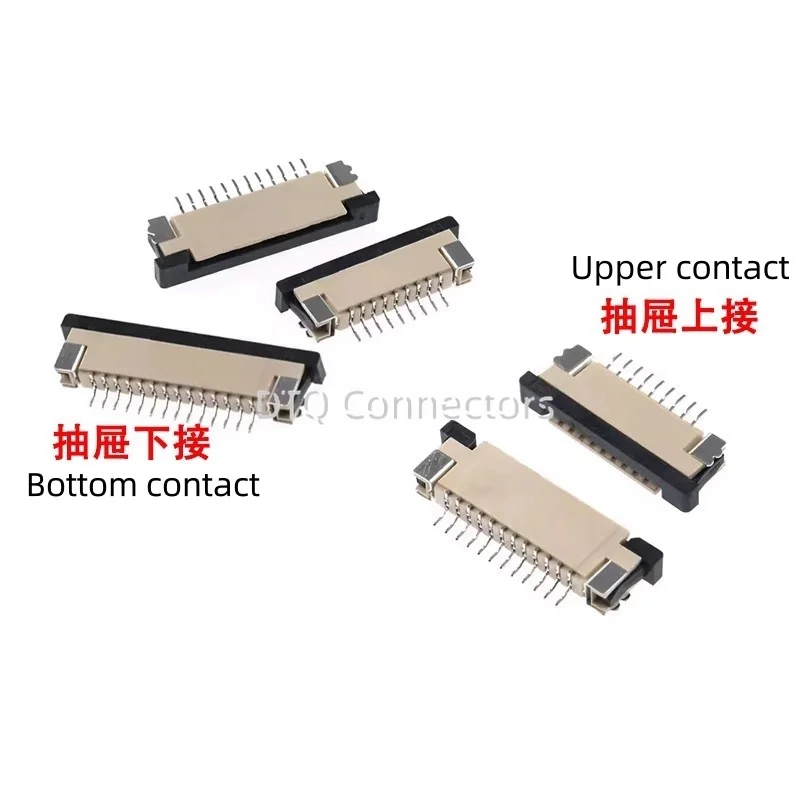 10pcs-FPC-Connector-0-5mm-1-0mm-Pitch-Drawer-type-Upper-Bottom-contact ...