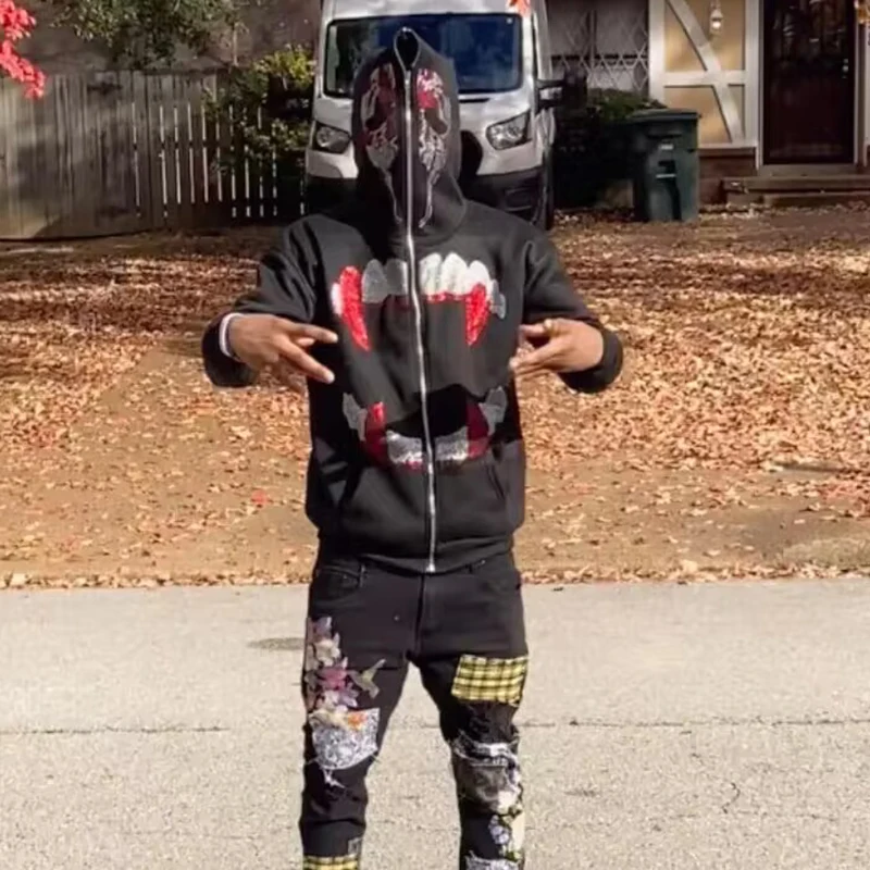 Camisola-com-z-per-de-strass-personalizada-jaqueta-com-capuz-hip-hop ...