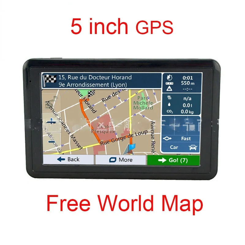 5 inch high-definition TFT touch screen portable GPS navigator for ...