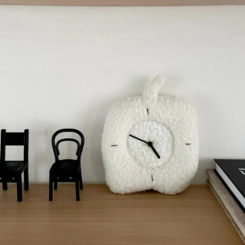Fabric Wall Clock Instagram Korean Creative Apple Clock Home Decoration ...