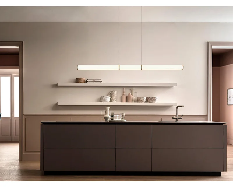 Минималистичный длинный подвесной светильник для офиса, скандинавский ...