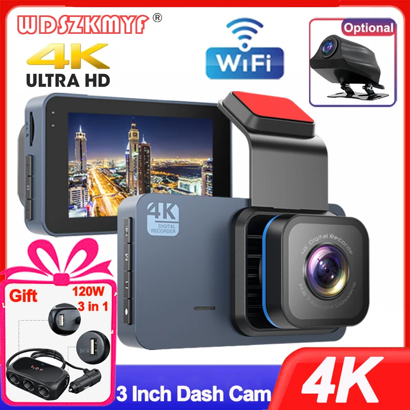 4K-Front-and-Rear-Camera-Dash-Cam-for-Cars-WIFI-Car-Dvr-Video-Recorder ...
