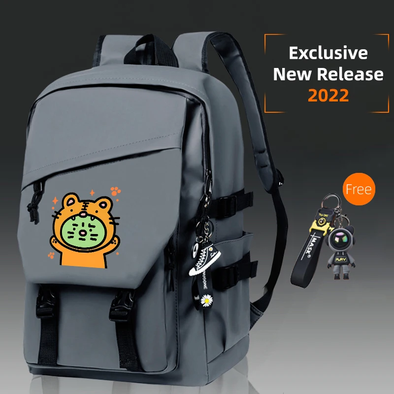 2022 New Fashion Neutral Backpack Simple Large Capacity Canvas ...