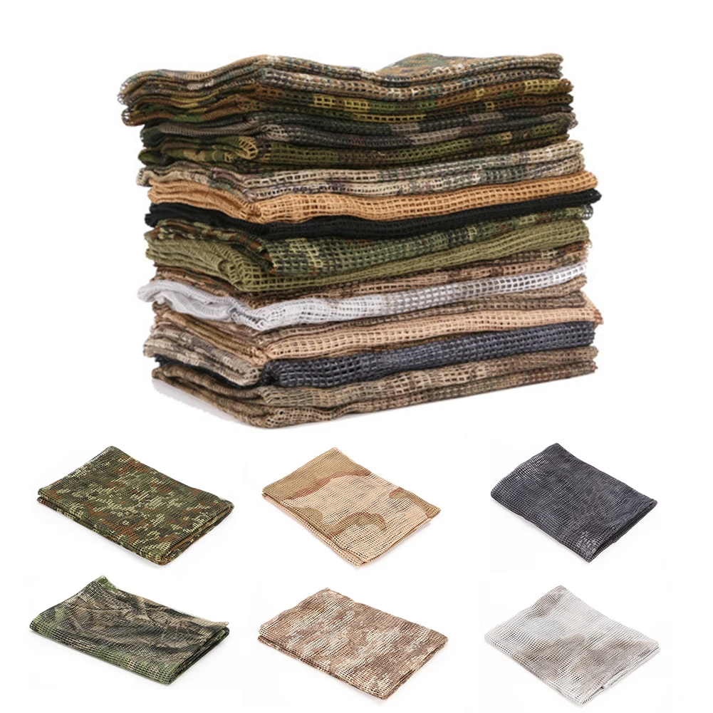 Tactical Scarf Outdoor Camouflage Mesh Net Scarves Military Camo ...