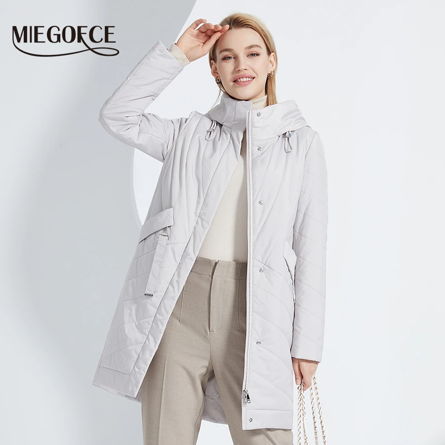 MIEGOFCE 2023 Spring Autumn New Fashion Quality Long Women Parka Hooded ...