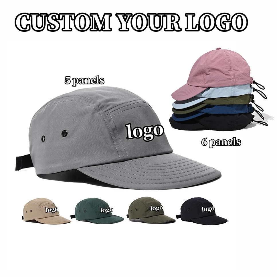5 Panels 6 Panels Quick Dry Men Women Nylon Baseball Cap Trucker Hat ...