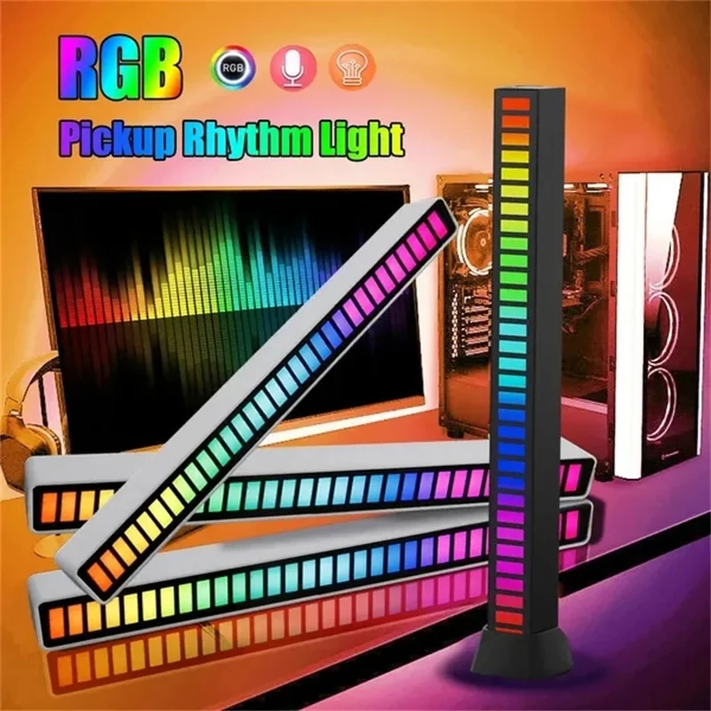 RGB-Sound-Control-Lamp-32LED-Strip-Lights-Pickup-Light-Luz-Ambiente ...
