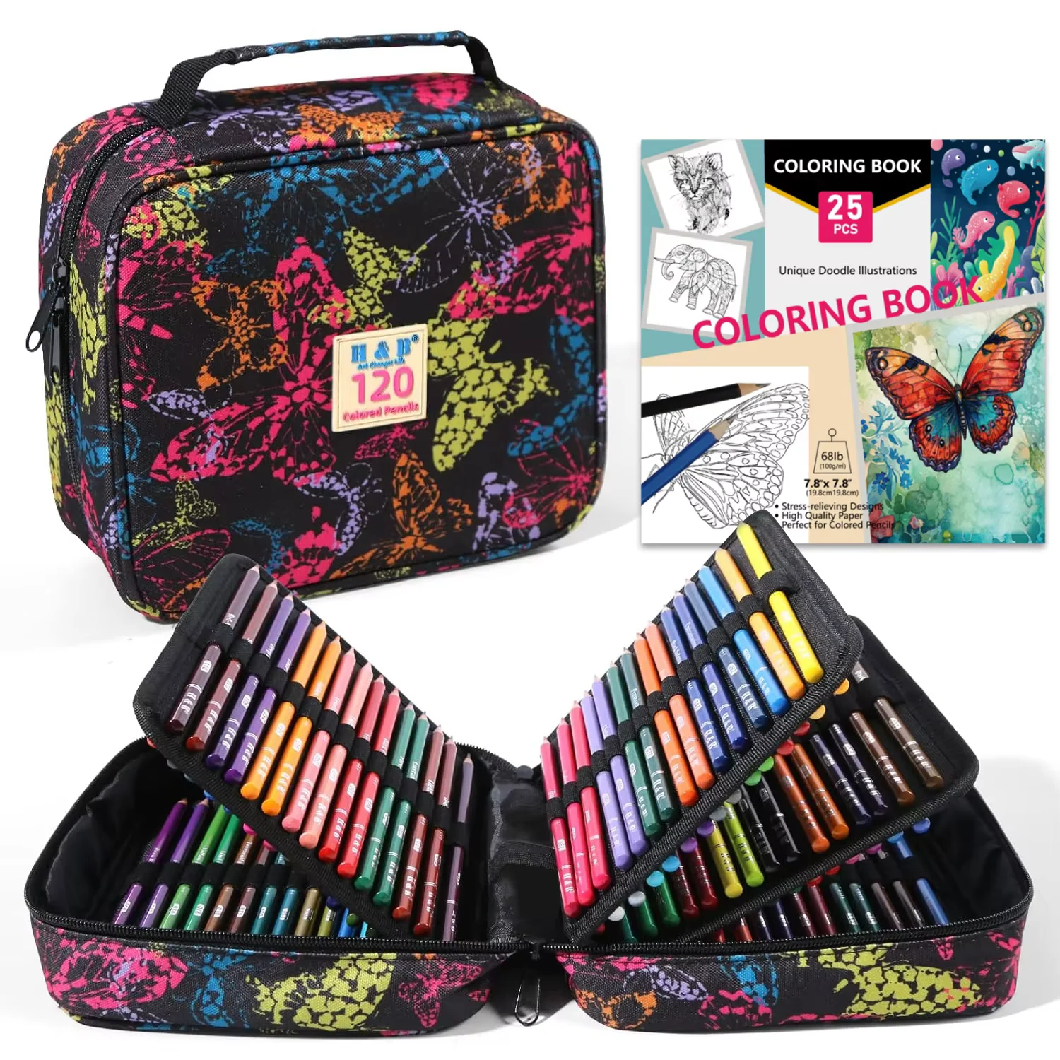 50/72/120/180 oil Colors pencil set,include Watercolor/Metallic Colored ...