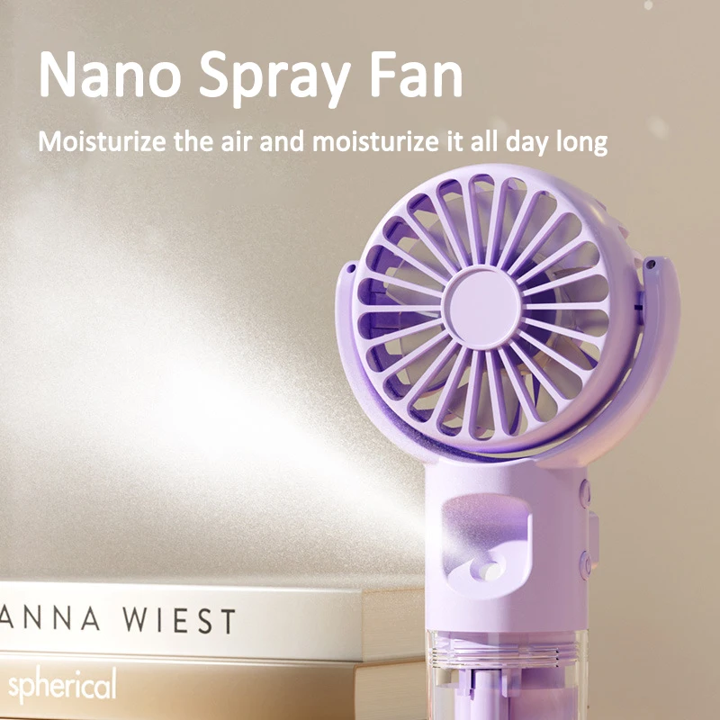 Mini-Fan-with-Nano-Sprayer-Portable-Handheld-Electric-Fan-Type-C ...