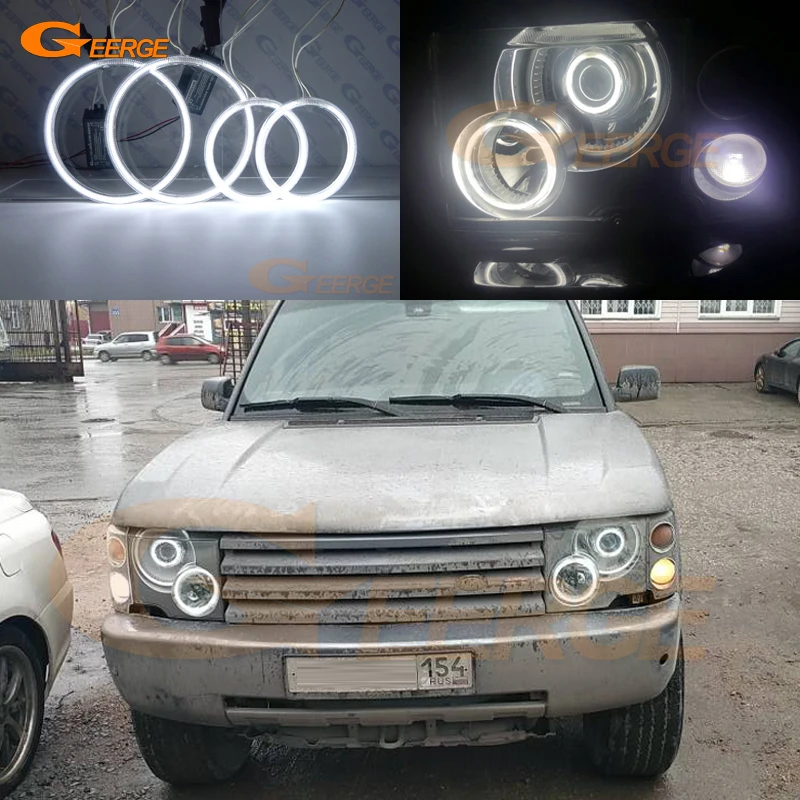 Excellent Ultra Bright CCFL Angel Eyes Kit Halo Rings For Land Rover ...