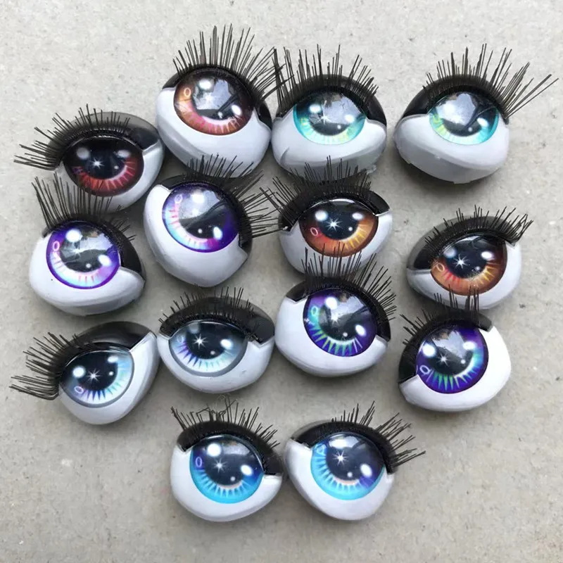Rainbow Doll Eyes With Real Eyelashes Colorful Alive Sparkly Doll Eyes ...
