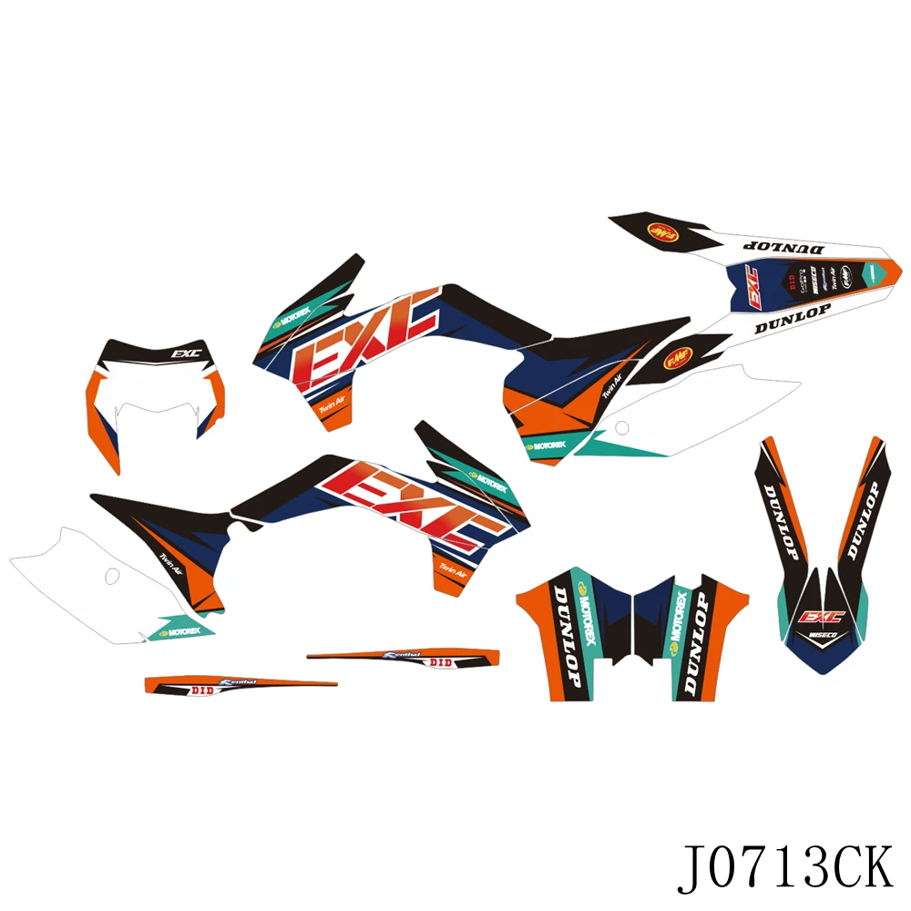 For Ktm 125 250 350 Exc Excf 2014 2015 2016 Graphics Decals Sticker ...